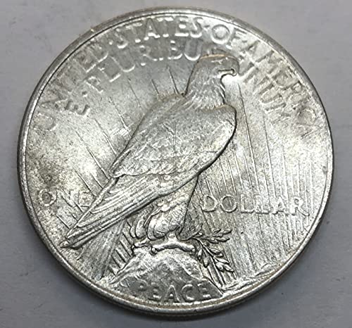 1924 P Silver Peace Dollar Dollar AU Fine Details Condition