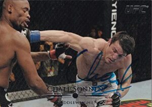 chael sonnen signed 2011 topps ufc title shot card 116 autograph 117 148 159 136 - autographed ufc cards