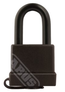 abus 70/35 ka solid brass weatherproof padlock keyed alike (code - 6301), black