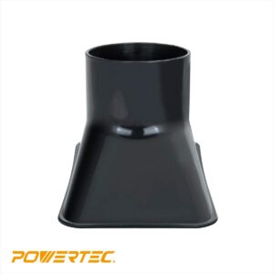 POWERTEC 70204 Dust Collection Rectangular Hood Nozzle for 2-1/2” Dust Collection Hose Fittings