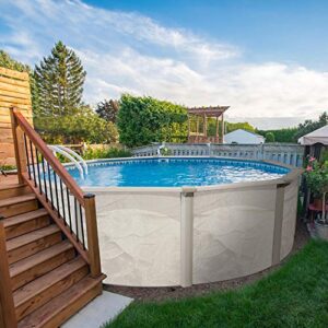 Aquarian Phoenix 15ft x 52in Above Ground Swimming Pool, Pump and Ladder Set with Sand Filter Pump, Pool Liner, Skimmer, Ladder and Net