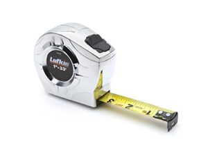 crescent lufkin 1/2" x 3m/10' p2000 series chrome case sae/metric yellow clad a36 blade power return tape measure - p2210mexn