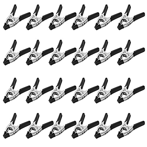 Lot of 24-6" inch Spring Clamp Large Super Heavy Duty Spring Metal Black - 3 inch Jaw Opening