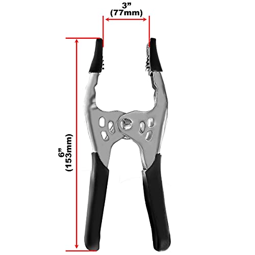 Lot of 24-6" inch Spring Clamp Large Super Heavy Duty Spring Metal Black - 3 inch Jaw Opening