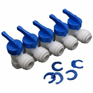 5 pcs elbow 1/4¡± female x 3/8" tank ball valve quick connect aquarium ro water connector