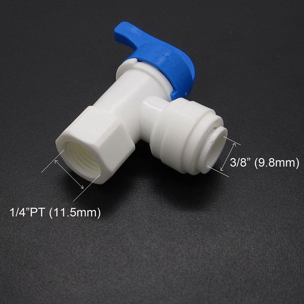 5 PCS Elbow 1/4¡± Female x 3/8" Tank Ball Valve Quick Connect Aquarium RO Water Connector