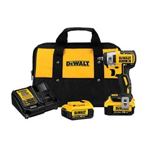 dewalt 20v max xr cordless impact wrench kit with hog ring, 3/8-inch (dcf890m2)