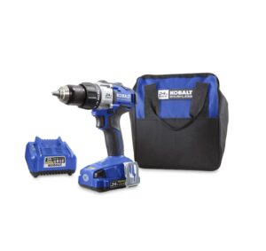 kobalt 24-volt max lithium ion (li-ion) 1/2-in cordless brushless drill with battery and soft case