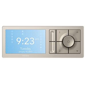 moen terra beige smart shower 2-outlet digital shower system controller for thermostatic shower valve, ts3302tb