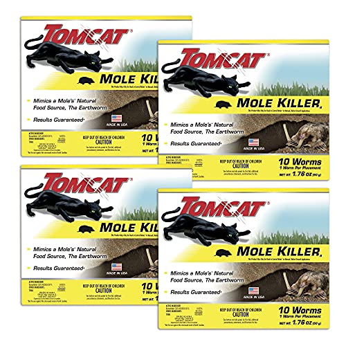 Tomcat Mole Killer Worm Bait, 10 Count (Pack of 4)