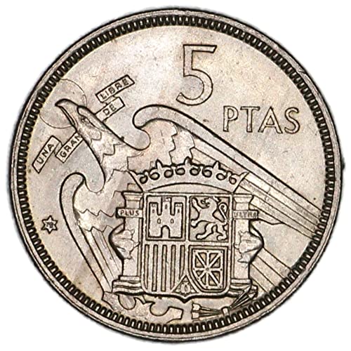 1957 ES Spain Franco Caudillo 5 PTAS Good