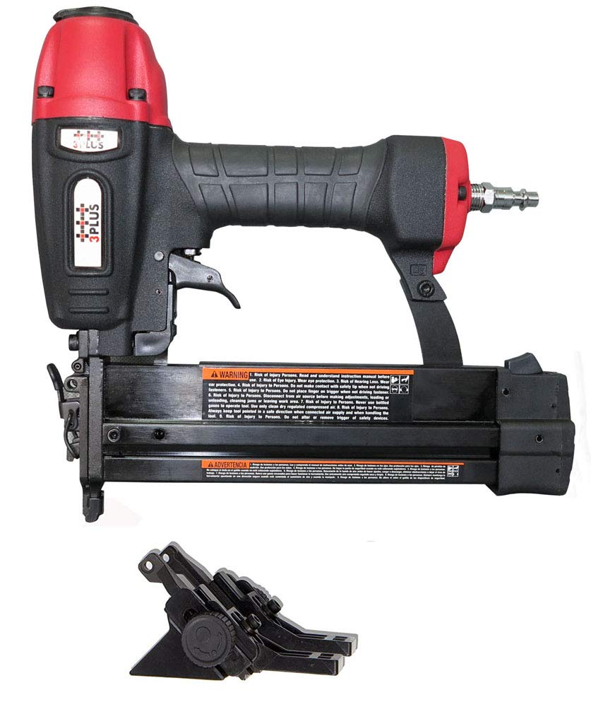 3PLUS HFS509040SP 4-in-1 Pneumatic 18 Gauge Flooring Stapler/Nailer