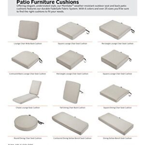 Classic Accessories Montlake FadeSafe Water-Resistant 18 Dia x 2 Inch Patio Dining Seat Cushion, Heather Grey