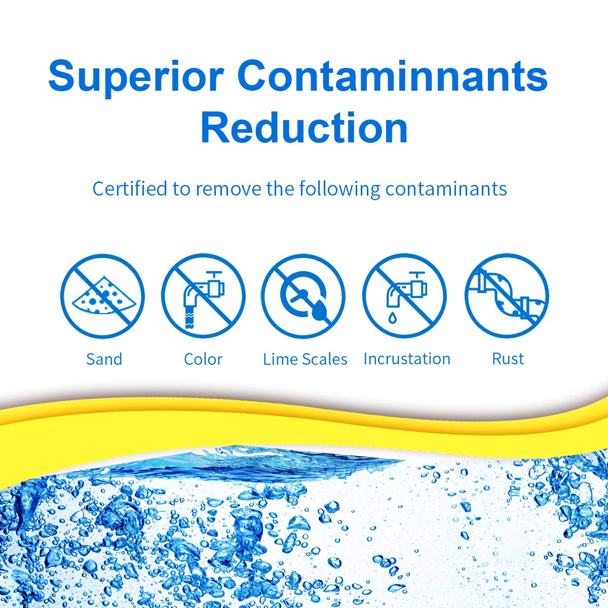 EXCELPURE Whole house Sediment Water Filter 10" x 4.5" (5 micron）Compatible with Culligan RFC-BBSA , WFHD13001B, GXWH35F, GXWH30C, 3M Aqua-Pure AP817,Whirlpool WHKF-GD25BB (2 PACK)