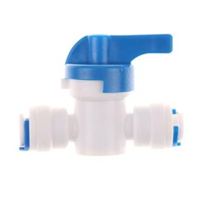 5Pcs 1/4'' Inline Ball Valve Quick Connect Shut Off for RO Water Reverse Osmosis