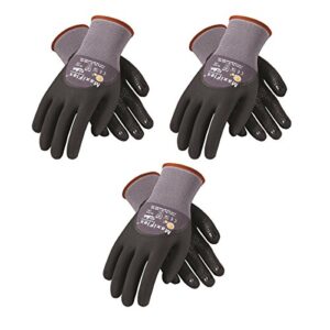 pip g-tek maxi flex endurance 34-845 seamless knit coated gloves pair, small/x-large/medium, 3 piece