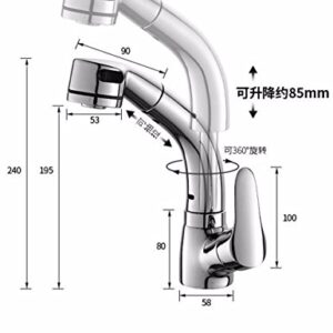 SJQKA Faucet The utility model relates to a retractable kitchen faucet, a hot and cold dish basin, a water tank telescopic faucet, a rotatable lifting and stretching faucet