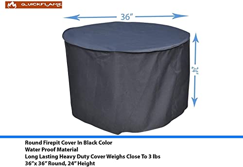 36" Round Cover fits 36 inch,35 inch, 34 inch Round Fire Pit/Tables, for fire Pit Models from Lowe's, Endless Summer and Other Brands