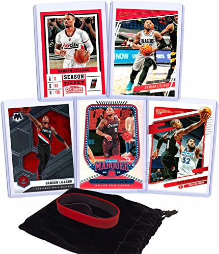 Damian Lillard (5) Assorted Basketball Cards Bundle - Portland Trailblazers Trading Cards - # 2