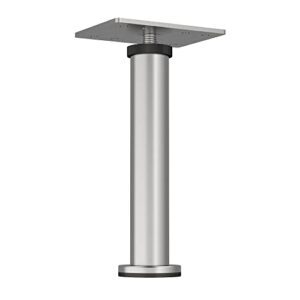 richelieu hardware 64217150170 5 15/16 in (150 mm) round furniture leg with levelling glide, stainless steel