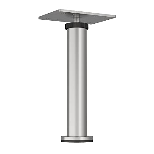 Richelieu Hardware 64217150170 5 15/16 in (150 mm) Round Furniture Leg with Levelling Glide, Stainless Steel