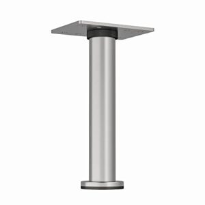 Richelieu Hardware 64217150170 5 15/16 in (150 mm) Round Furniture Leg with Levelling Glide, Stainless Steel