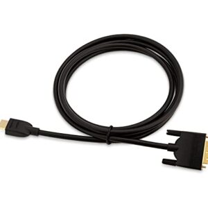 Amazon Basics HDMI to DVI Adapter Cable, Bi-Directional 1080p, Gold Plated, Black, 6 Feet, 24-Pack