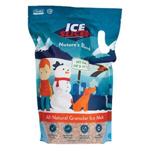 redmond ice slicer - ice melt salt, kid & pet safe deicer, all-natural granular ice melt (10 lb)