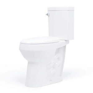 20 inch extra tall toilet. convenient height bowl taller than ada comfort height. dual flush, metal handle, slow-close seat