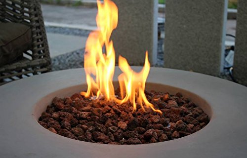 Elementi Lunar Bowl High Performance Cast Concrete Fire Pit - Propane