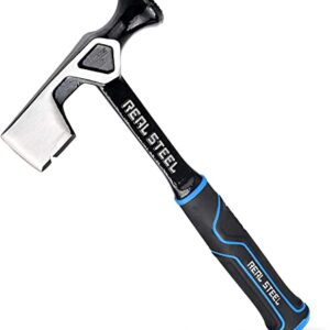 REAL STEEL Ultra Onepiece Steel Drywall Hammer with Milled Face, 14 oz Wall Board Tool 0521