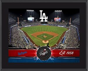 los angeles dodgers 10" x 13" sublimated team stadium plaque - mlb team plaques and collages