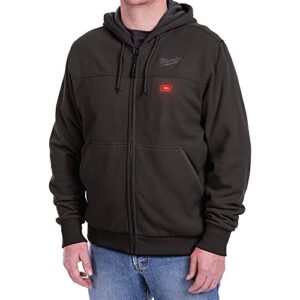 Milwaukee Hoodie M12 12V Lithium-Ion Heated Jacket KIT Front and Back Heat Zones - Battery and Charger Included - (Large, Black)