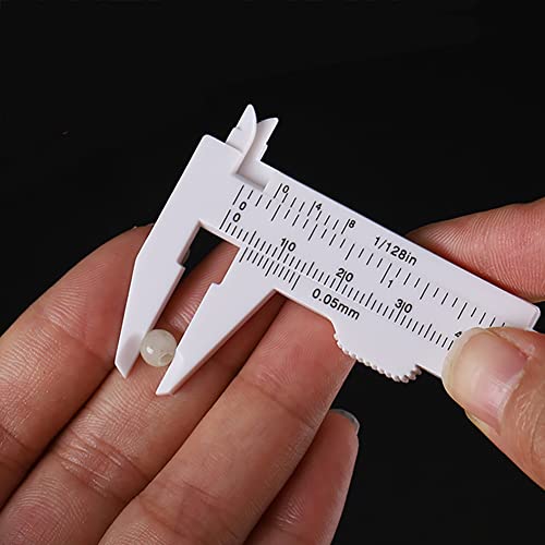 TamBee 6Inch 150mm Mini Caliper Double Scale Plastic Vernier Caliper for Jewelry Sliding Gauge Ruler Measuring Tool 5PCS(Black)