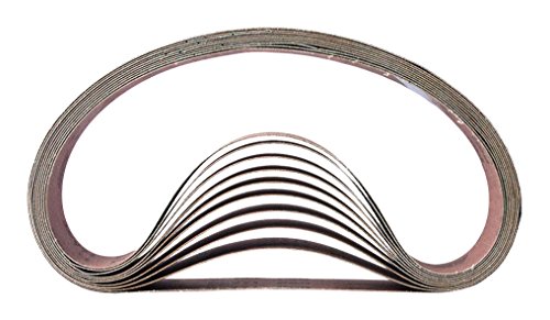 Hardin HPG240-10 1-1/2" x 30" Aluminum Oxide Sanding Belt, 240 Grit, 10 Pack