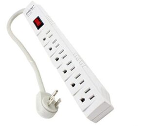 maxllto 1 ft 6 outlet safety surge protector angle plug ac wall power strip