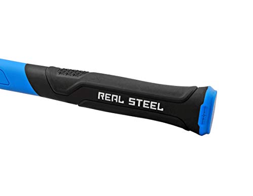 REAL STEEL 32 Oz Ball Peen Hammer with Non-Slip Cushion Grip Jacketed Graphite Forged 2 LB Ball Pein Hammer 0506