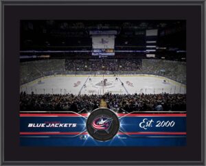 columbus blue jackets 10" x 13" sublimated team stadium plaque - nhl team plaques and collages