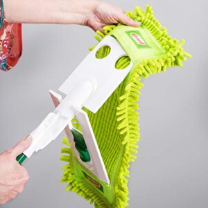 Libman Commercial 195 Microfiber Dust Mop, Steel Handle, 18" Wide, Green Handle and Yellow Pad (Pack of 6)