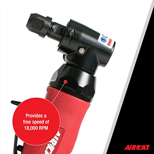 AIRCAT Pneumatic Tools 6280 .75 HP Angle Die Grinder with Spindle Lock 18,000 RPM