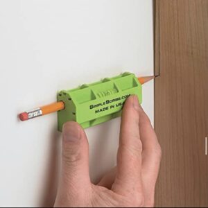 Simple Scribe Scribing Tool for Woodworking, Carpentry Tool Ideal for Cabinets, Countertops, Flooring, and Paneling, Multipurpose Pencil Scribe Tool for Marking (Green)