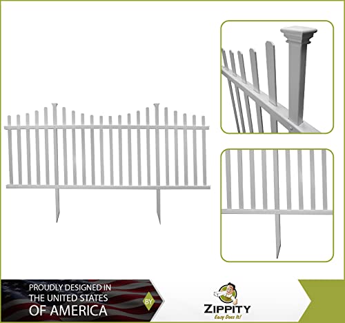 Zippity Outdoor Products ZP19018 (2 Panel) Vinyl Picket Kit, Manchester Fence, White