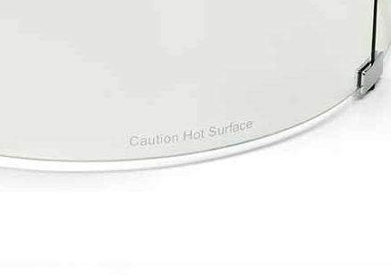 HPC Fire Round Fire Pit Glass Wind Guard (WG30-RD), 30-Inch