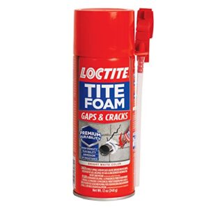 loctite tite foam gaps & cracks spray foam sealant, polyurethane expanding foam insulation - 12 fl oz can, pack of 1