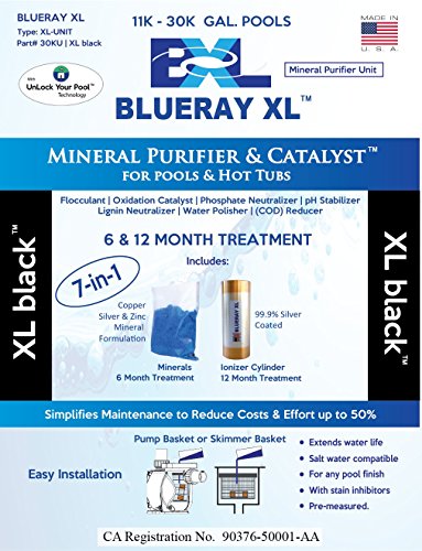 Blueray XL - XL Black | Mineral Purifier & Catalyst for Pools and Hot Tubs …