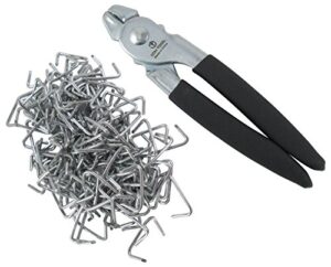 hog ring pliers & 150 galvanized hog rings, professional upholstery installation kit