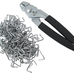 Hog Ring Pliers & 150 Galvanized Hog Rings, Professional Upholstery Installation Kit