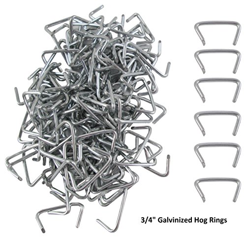 Hog Ring Pliers & 150 Galvanized Hog Rings, Professional Upholstery Installation Kit