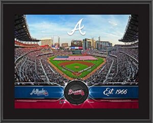 atlanta braves 10" x 13" sublimated team stadium plaque - mlb team plaques and collages