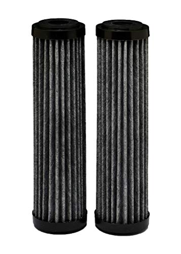 EcoPure EPW2F Premium Fact Universal Whole Home Filter (2 Pack), Dark Gray/Black